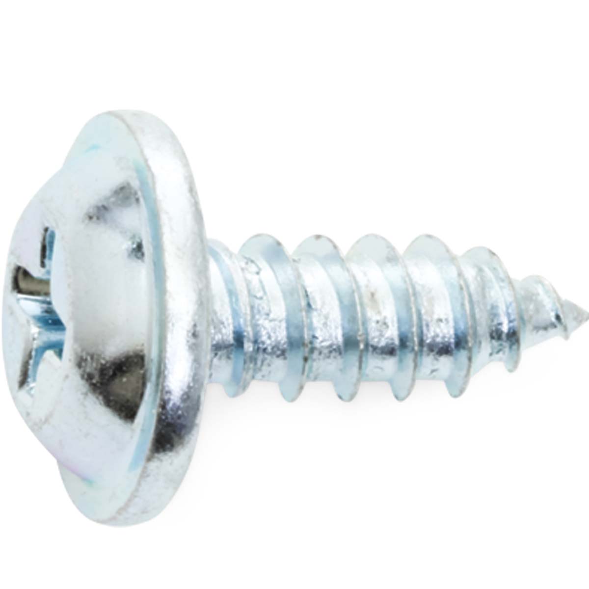 #10 x 1/2 Phillips Pan Head Flat Washer Face Tapping Screw - 100 Pack ...