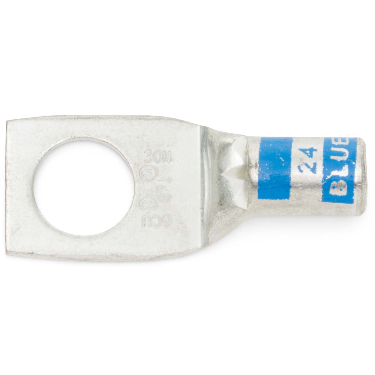 6 AWG, 3/8" Stud Blue T&B Industrial Single Hole Lug - Kimball Midwest