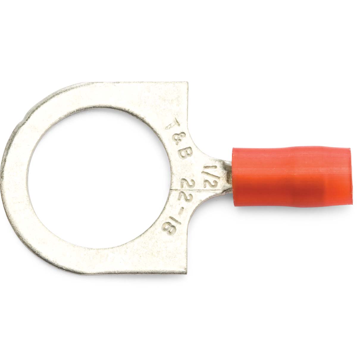 22 - 18 AWG Red 1/2" Nylon Insulated Sta-Kon® Ring Terminal - Kimball ...