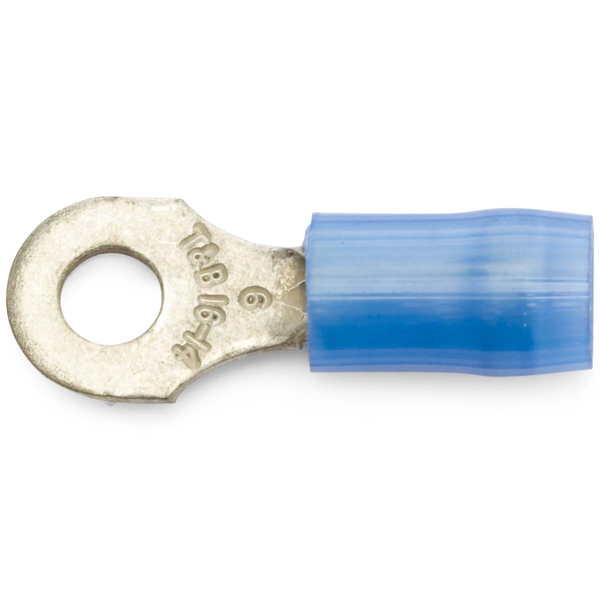 16 - 14 AWG Blue # 6 Nylon Insulated Sta-Kon® Ring Terminal - Kimball ...