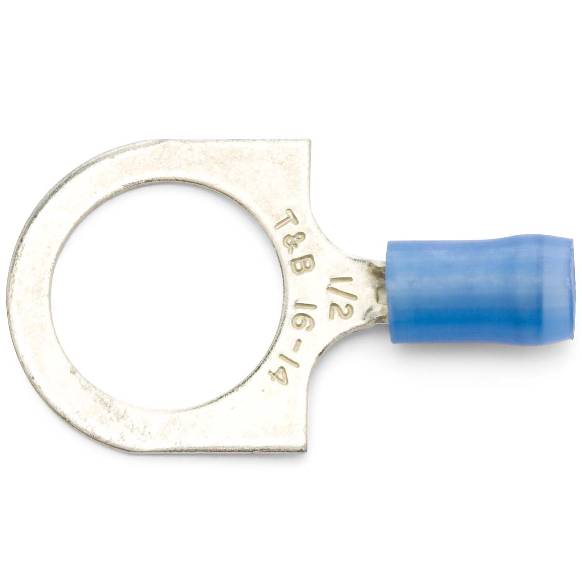 16 - 14 AWG Blue 1/2" Nylon Insulated Sta-Kon® Ring Terminal - Kimball ...