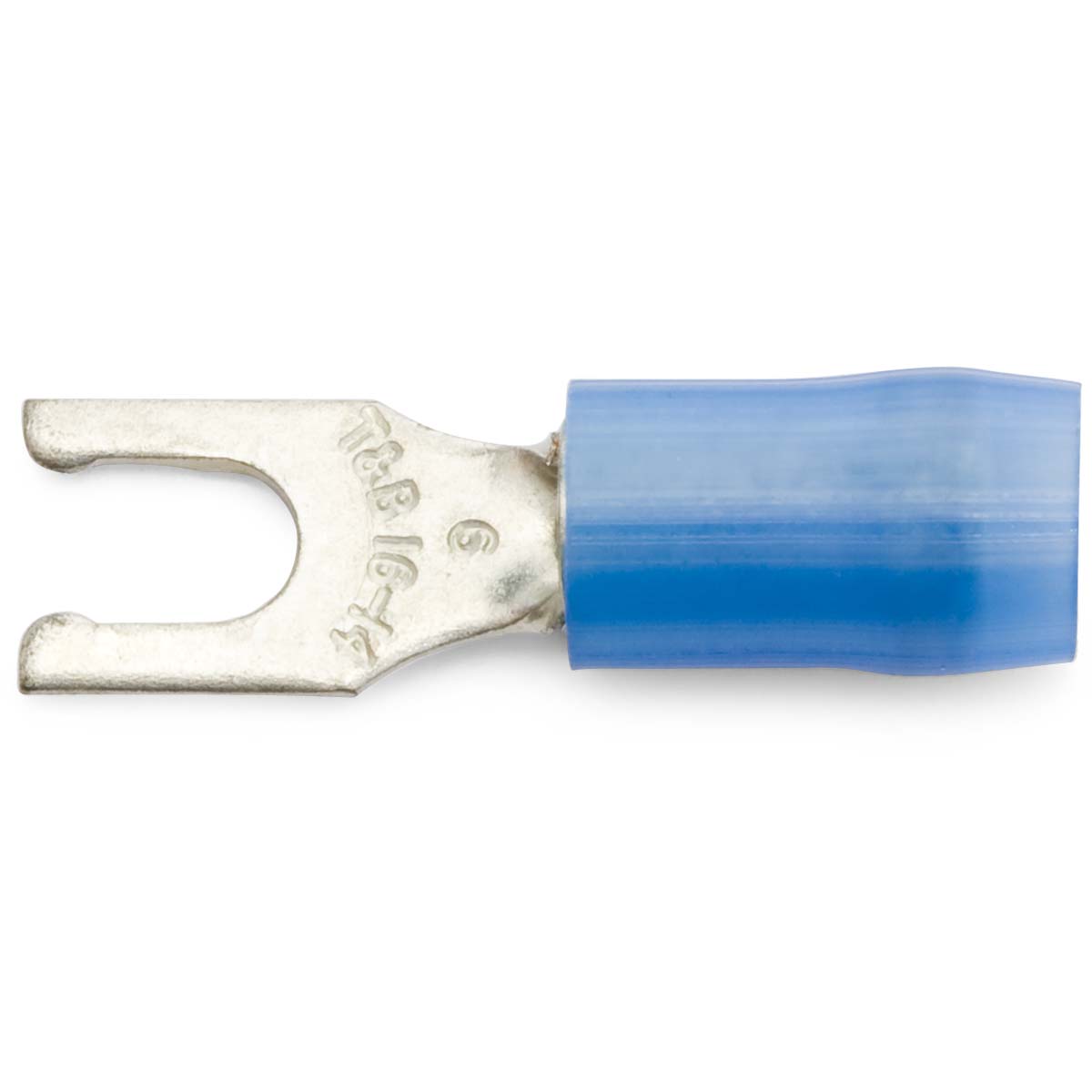 16 - 14 AWG Blue #6 Nylon Insulated Sta-Kon® Locking Fork Terminal ...