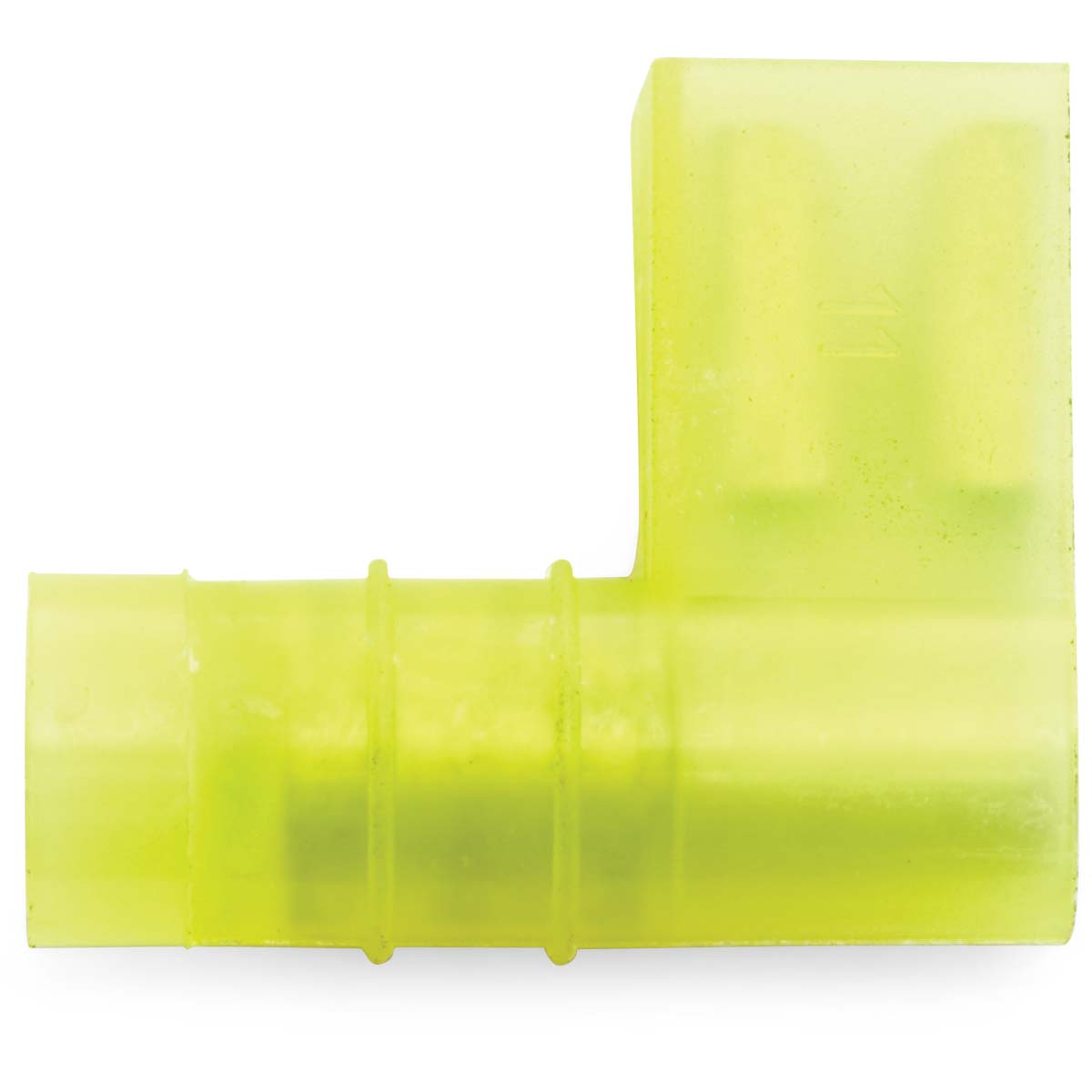 12 - 10 AWG Yellow Nylon Insulated Sta-Kon® 250 Female Flag 90° Quick ...