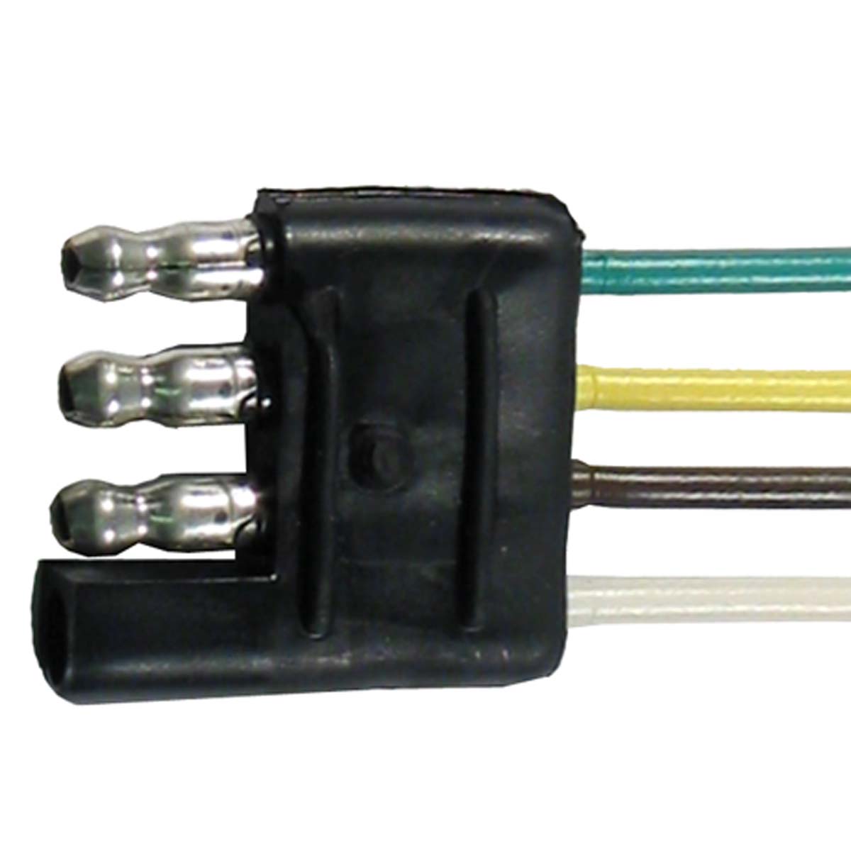 4 Wire 16 AWG Male Molded Flat Connector - 12" Lead - Kimball Midwest