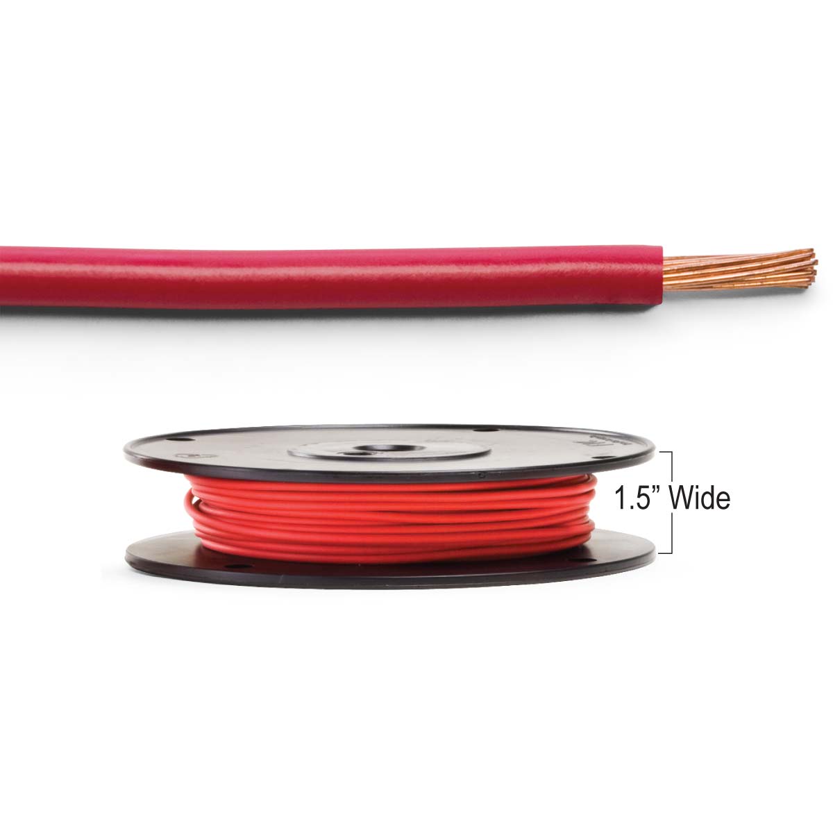 14 Gauge Red PVC Primary Wire Narrow Spool - 100 Feet - Kimball Midwest