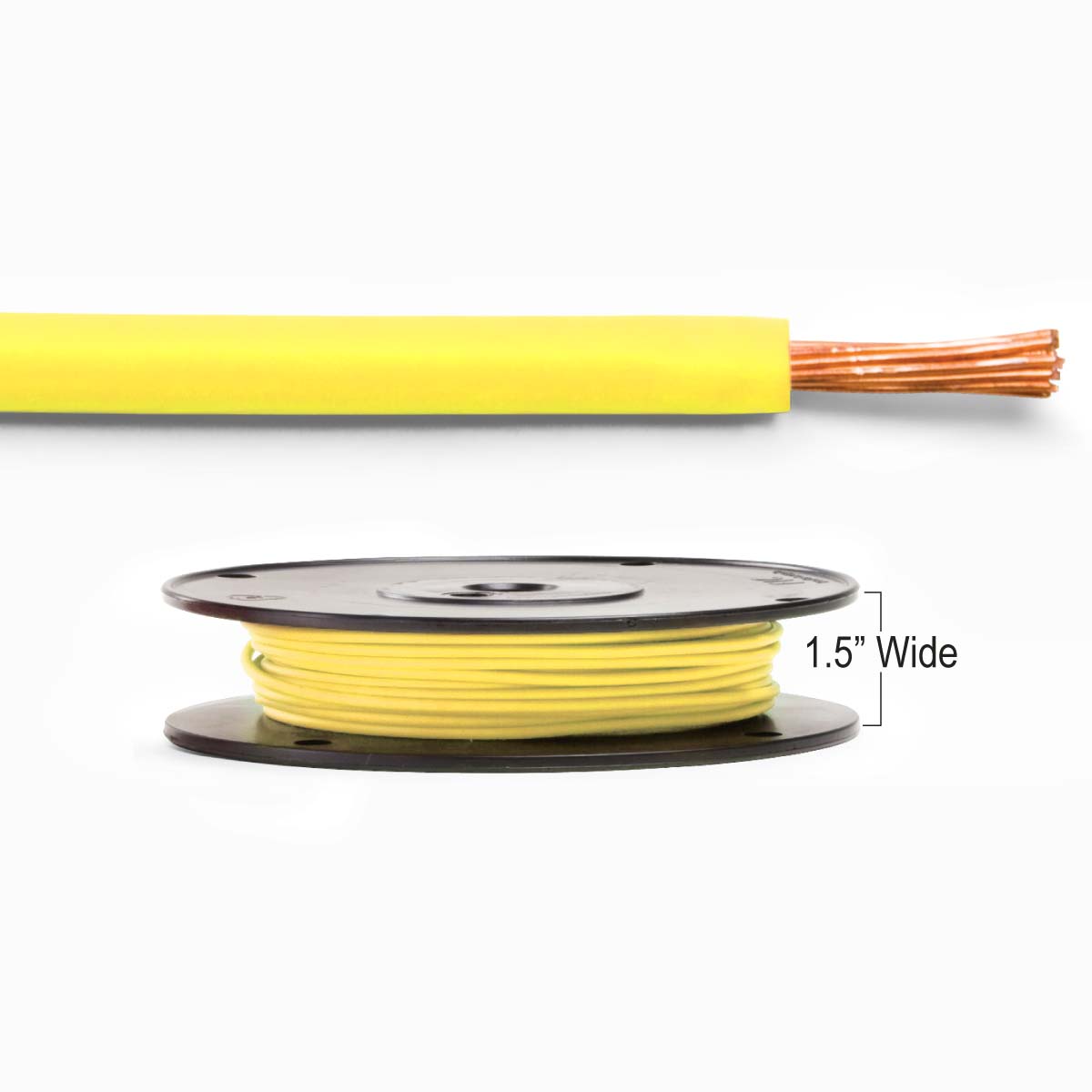 14 Gauge Yellow Cross-Link Primary Wire Narrow Spool - 100 Feet ...