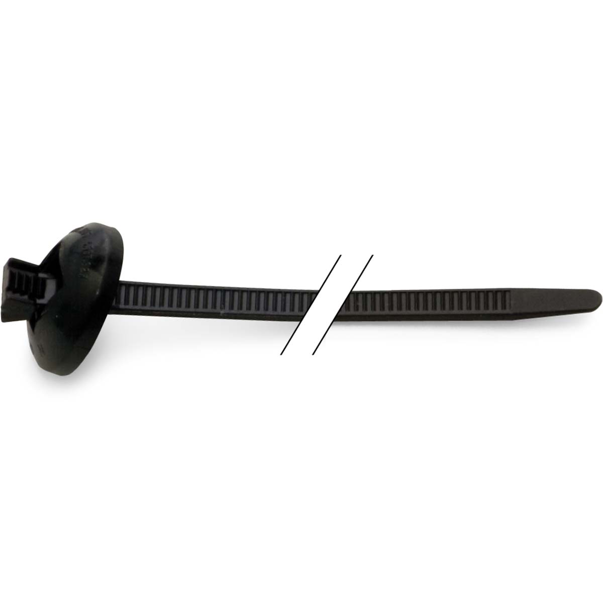 9-3/4" Black Nylon Universal Mounting Clamp Button Head Cable Tie ...