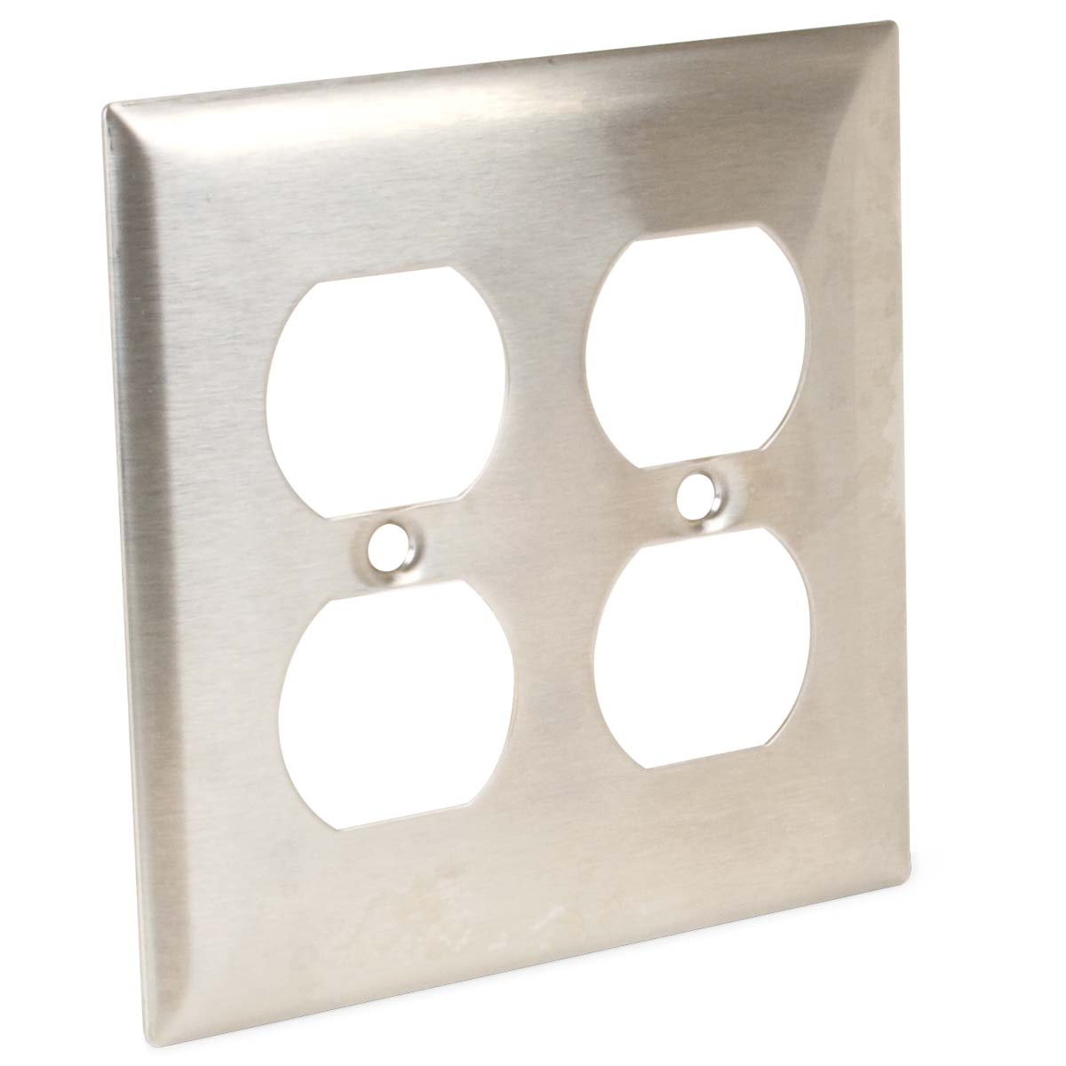 18-8 Stainless Steel 2 Gang Receptacle Plate - Kimball Midwest
