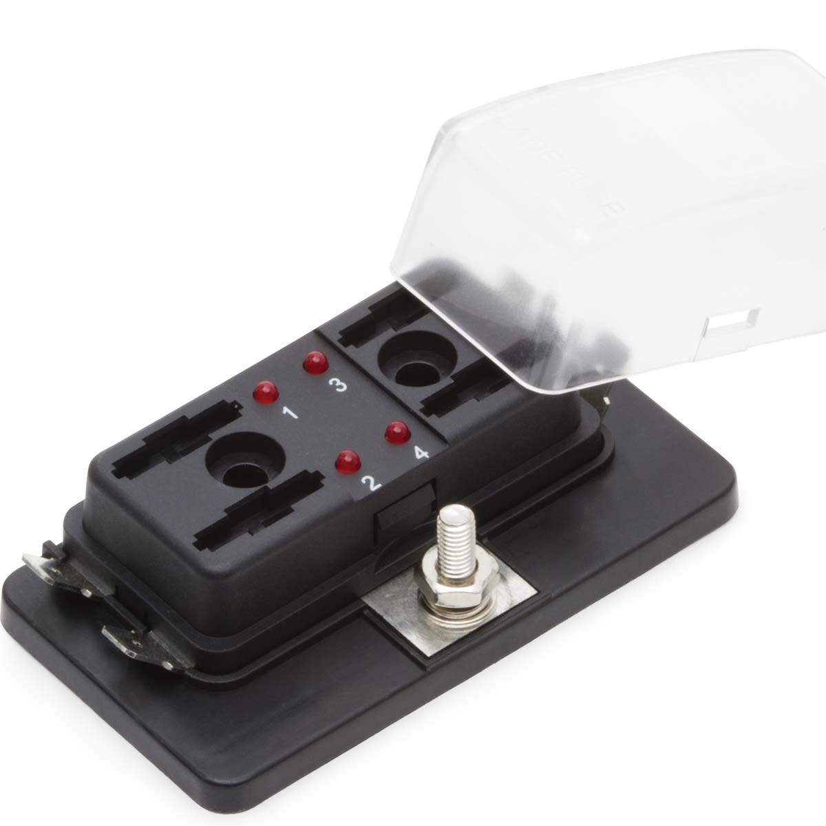 100 Amp 4 Fuse Heavy Duty LED ATO / ATC Fuse Block - Kimball Midwest