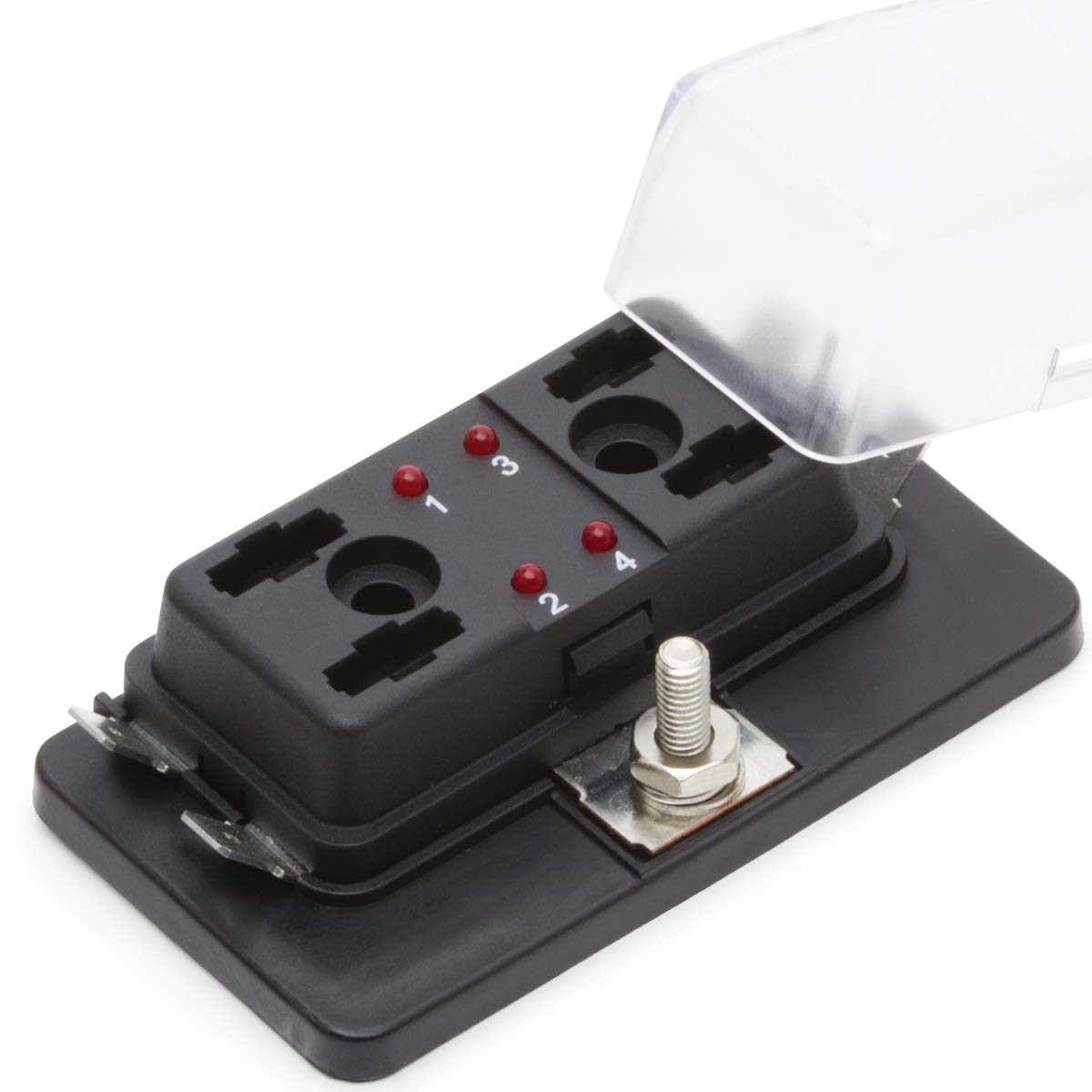 100 Amp 4 Fuse Heavy Duty LED ATM / Mini Fuse Block - Kimball Midwest