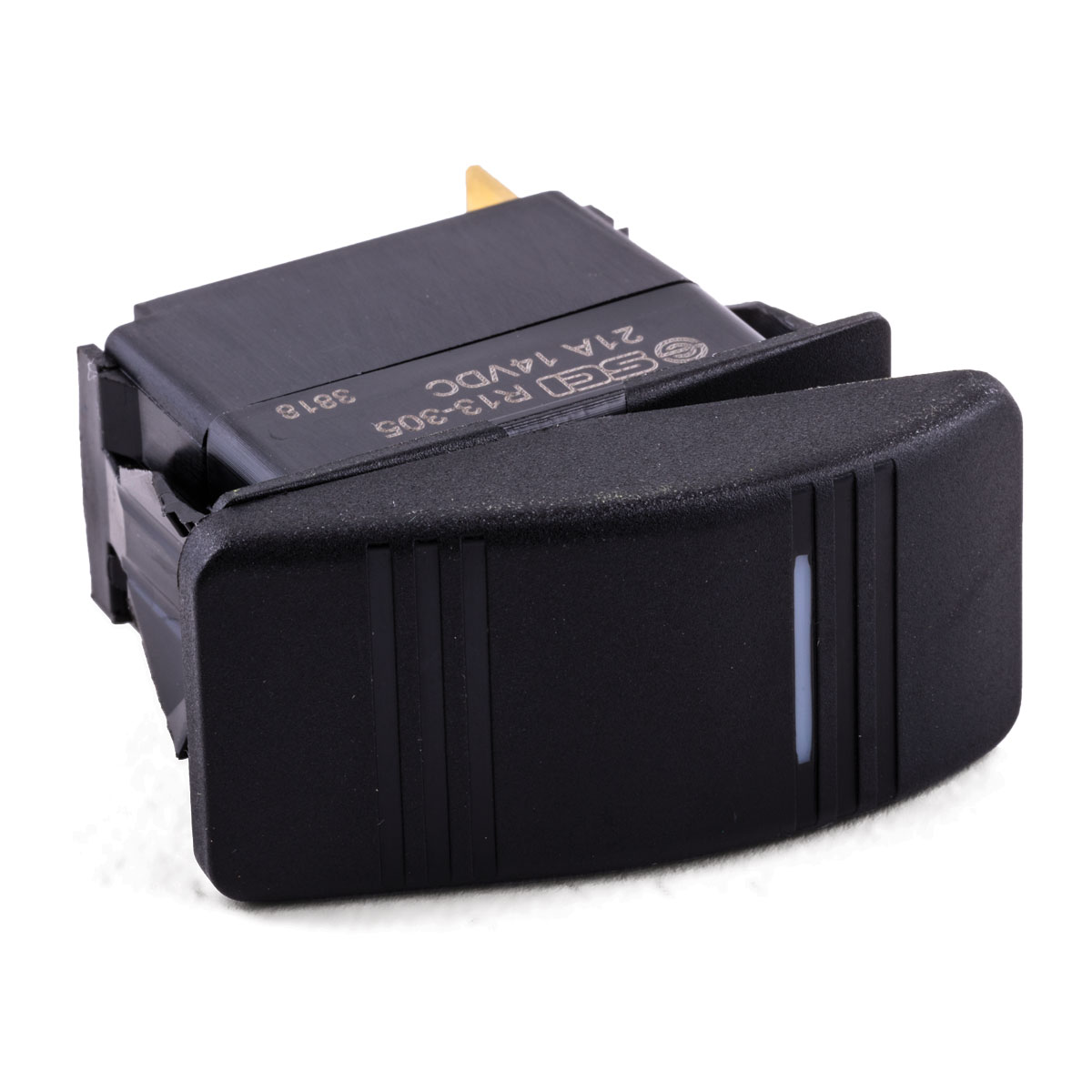 SPST 2 Position (On-Off) Black Sealed Rocker Switch with Red LED ...