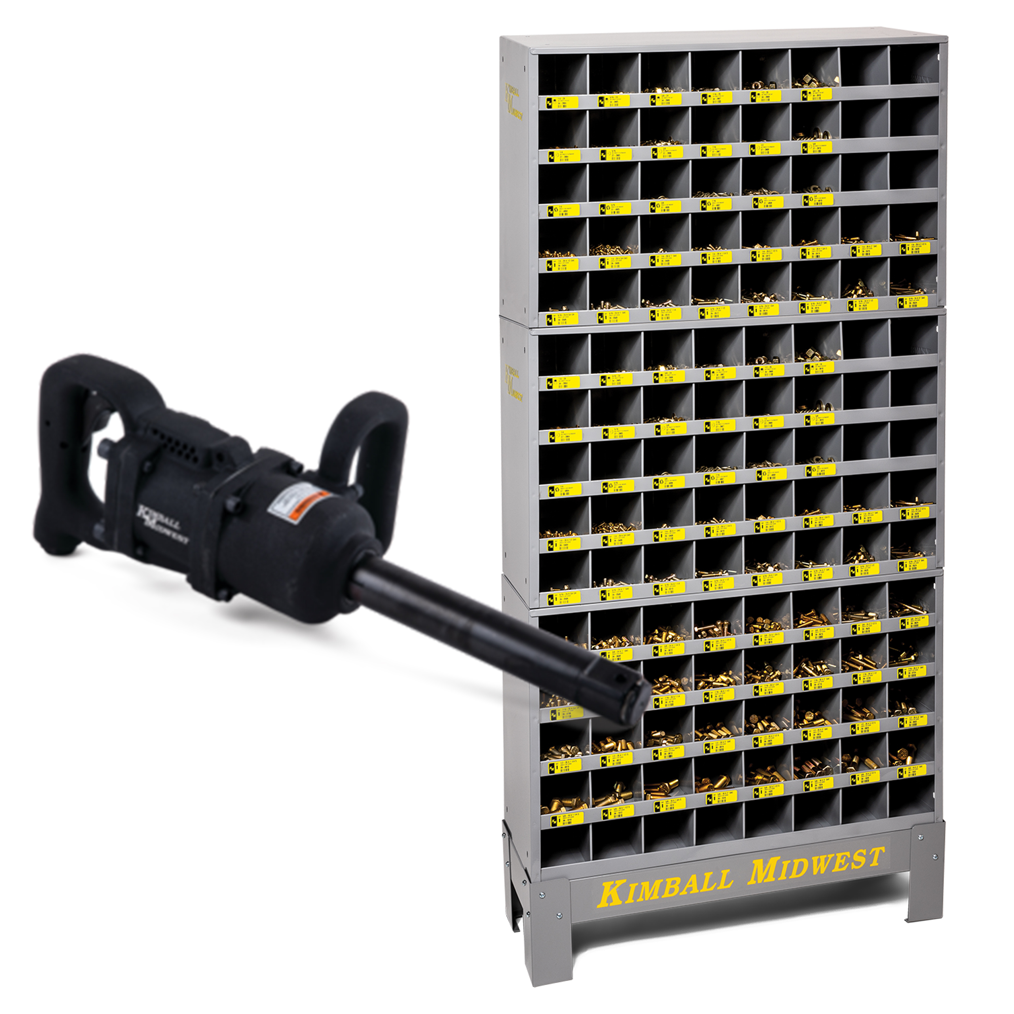 8.8 Metric Hex Head Cap Screw Assortment with 1" Sub-Compact Impact Gun ...