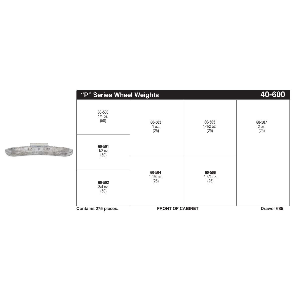 "P" Series Wheel Weights - Kimball Midwest