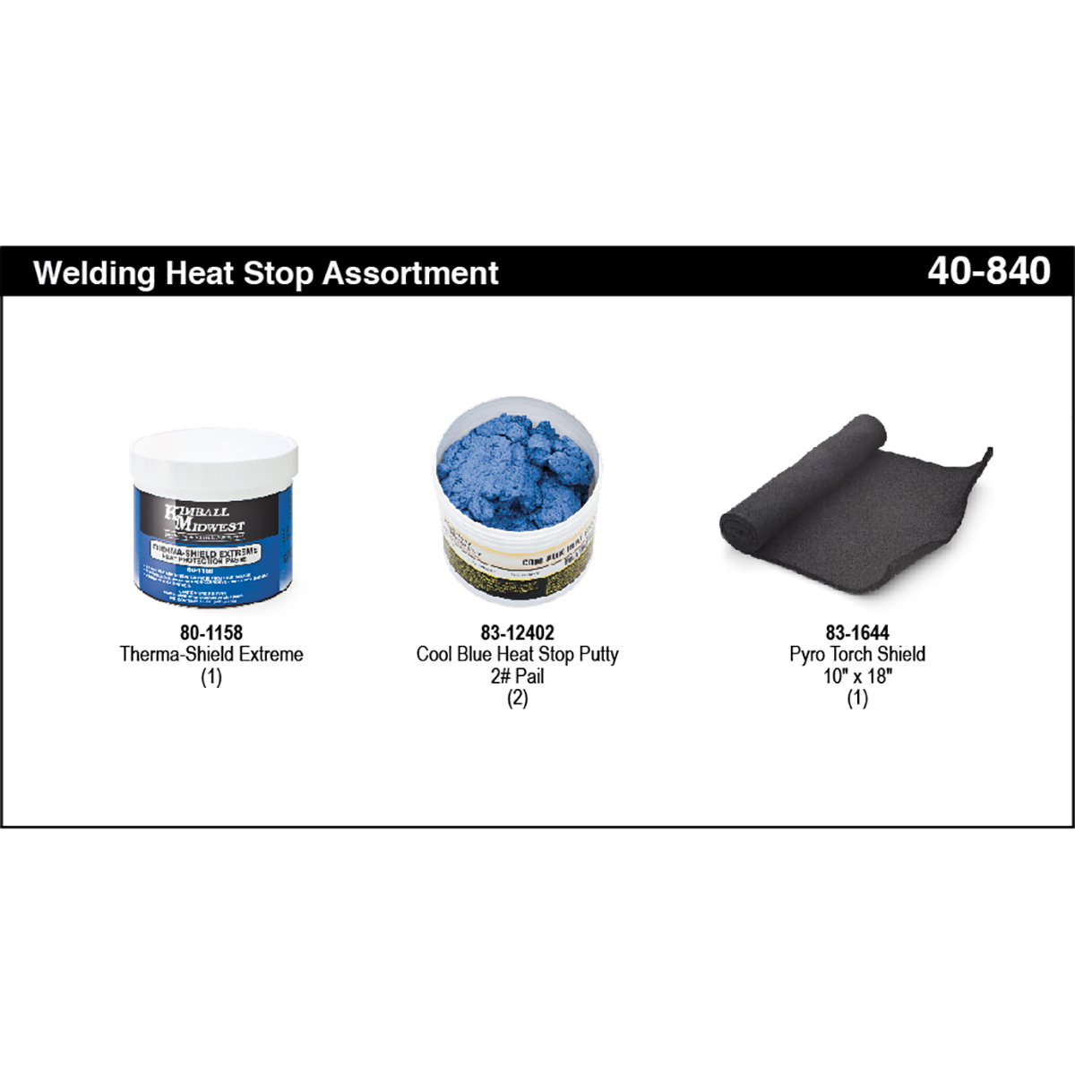 Welding Heat Stop Assortment - Kimball Midwest
