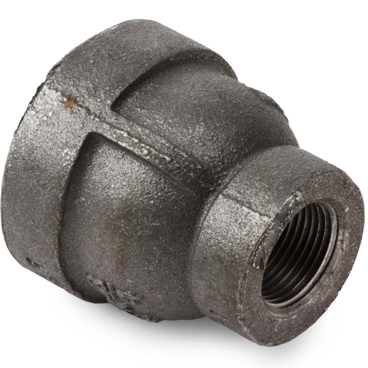 1-1/4" x 1" Class 300 Black Pipe Reducing Coupling - Kimball Midwest