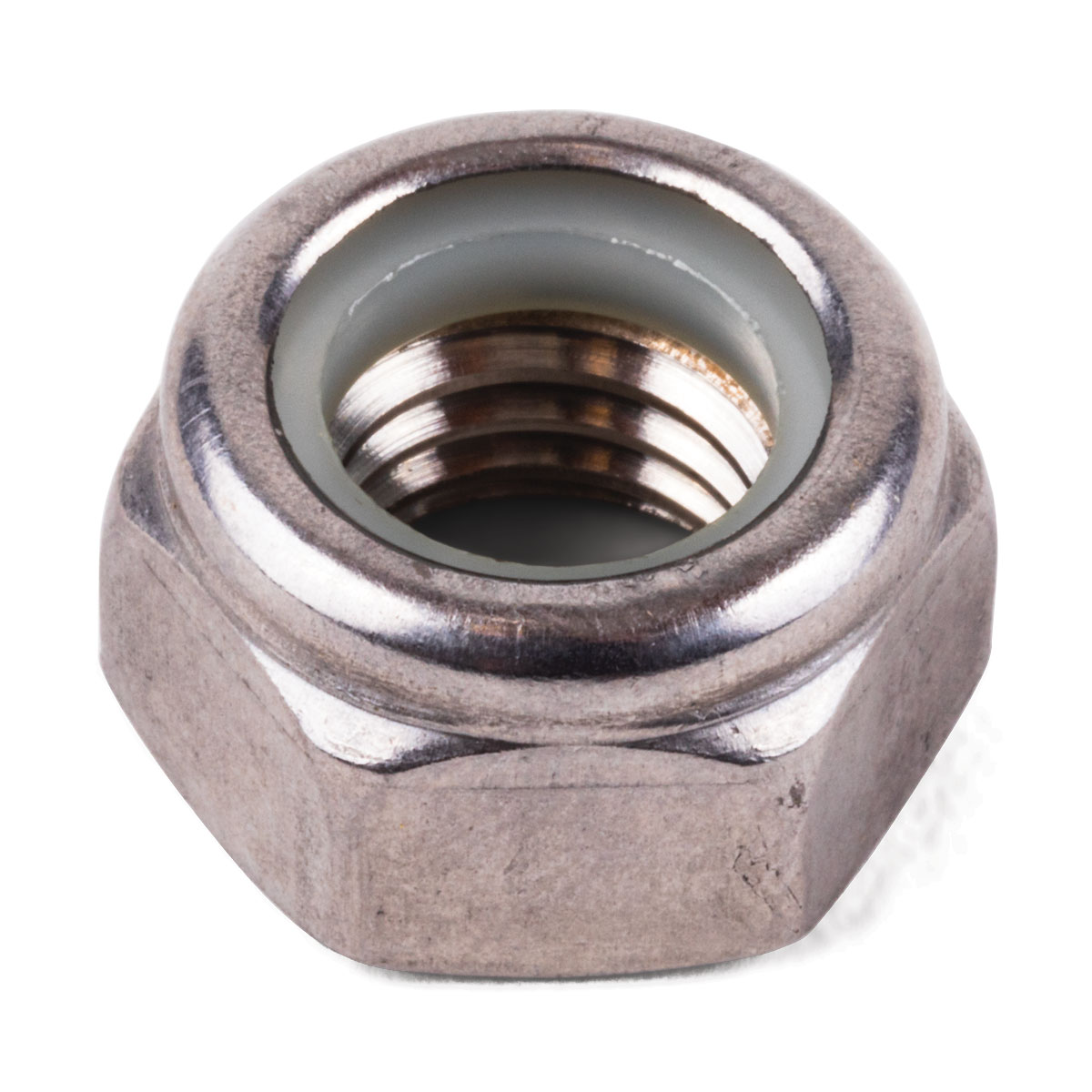 M8 x 1.25 316 Stainless Steel (USS) Nylon Insert Lock Nut - Kimball Midwest
