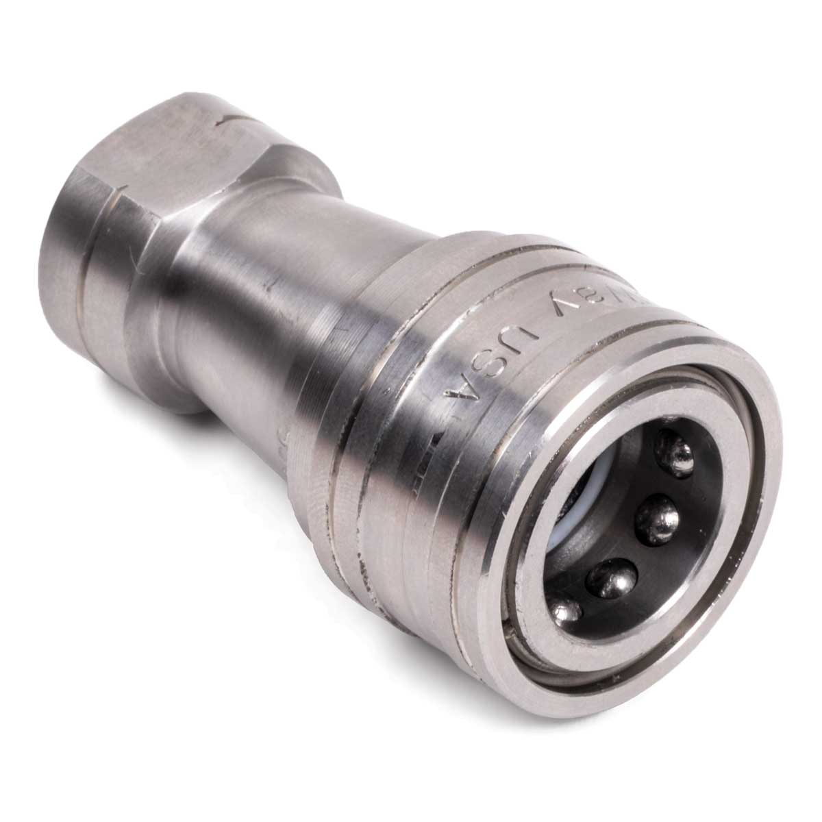 1/2" x 1/2"-14 Stainless Steel Hydraulic Coupler - 60 Series - Kimball ...