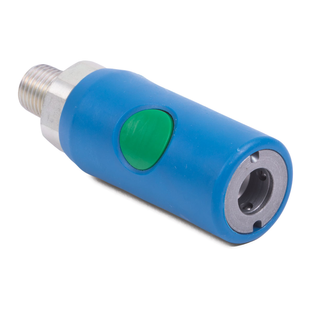 1/4 Hi Flow Push-Button Industrial Interchange Male Air Coupler ...