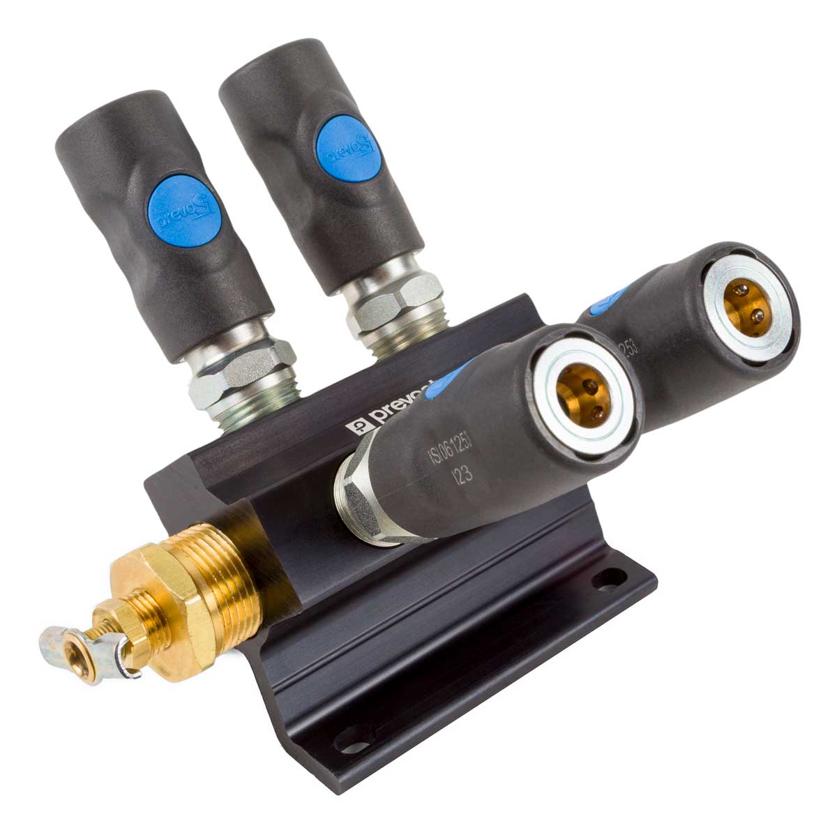 4 Port 3/4" Outlet Wall Manifold with 1/4" Couplers - Kimball Midwest