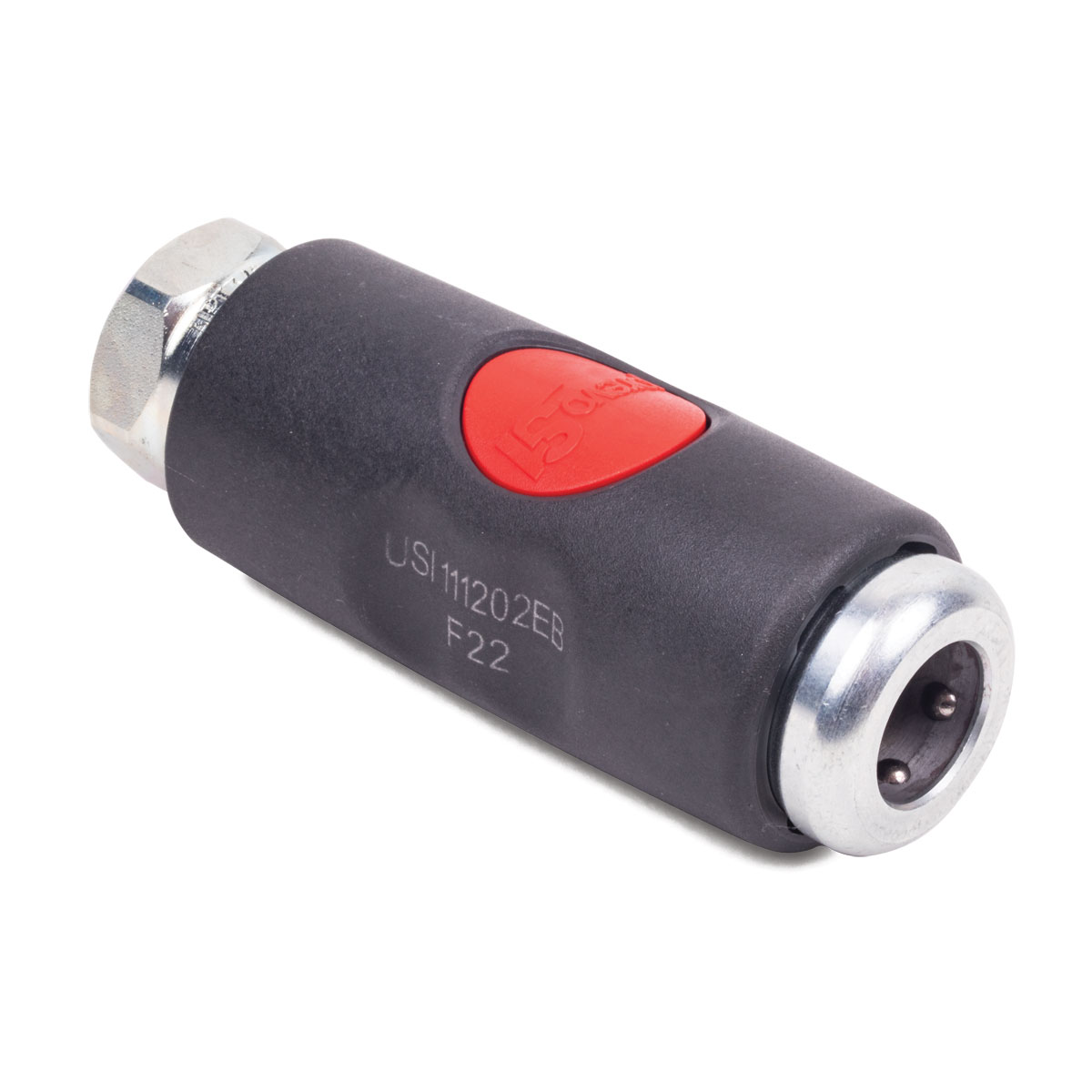 1/2 Push Button Tru-Flate Female Air Line Safety Coupler - Kimball Midwest