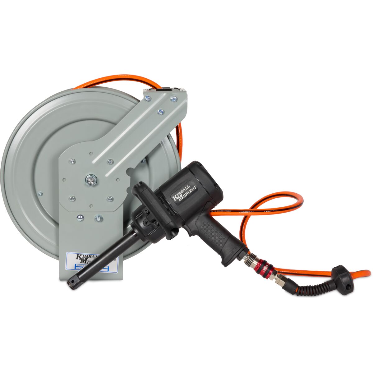 Kimflex™ Ultra Hose Reel with 1" Pneumatic Impact Gun Bundle - Kimball ...
