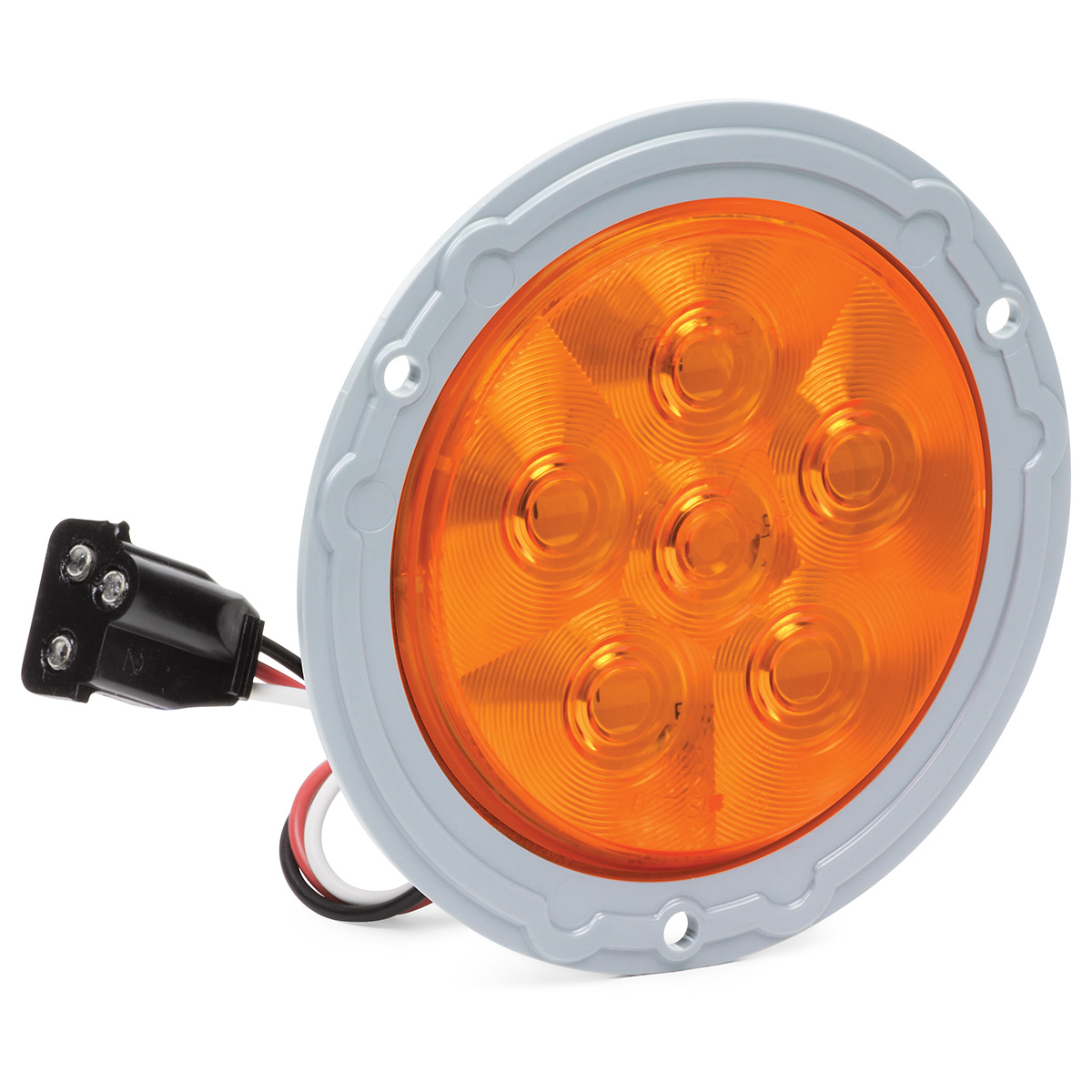 4" Amber LED Super 44 - Gray Flange Kit 44107Y - Kimball Midwest