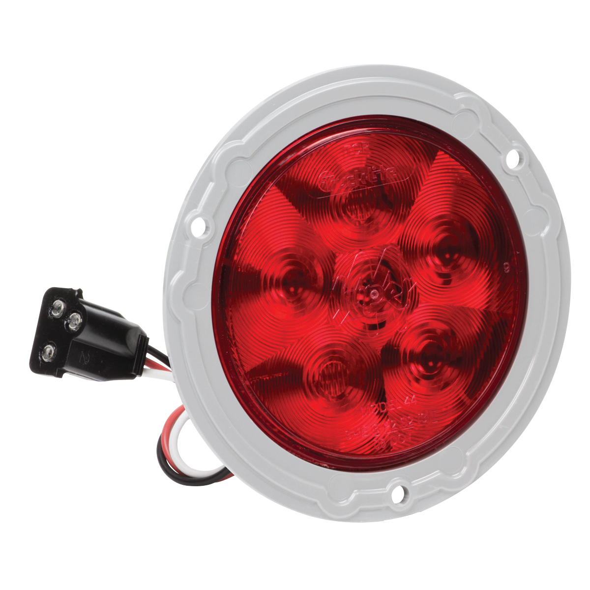 4" Red LED Super 44 - Gray Flange Kit 44032R - Kimball Midwest