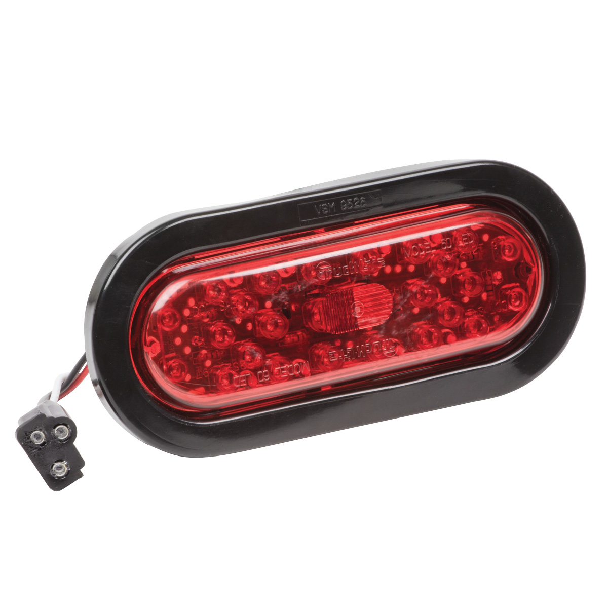 2" x 6" Red LED Lamp - Black Grommet Kit 60050R - Kimball Midwest