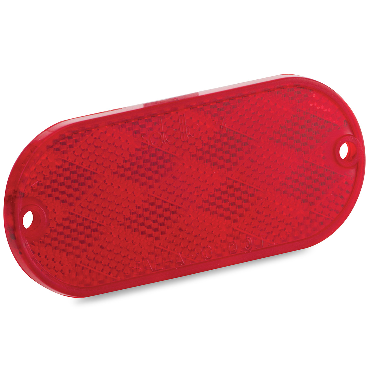 4-3/8" x 1-7/8" x 1/4" Red Oval Reflector - Kimball Midwest