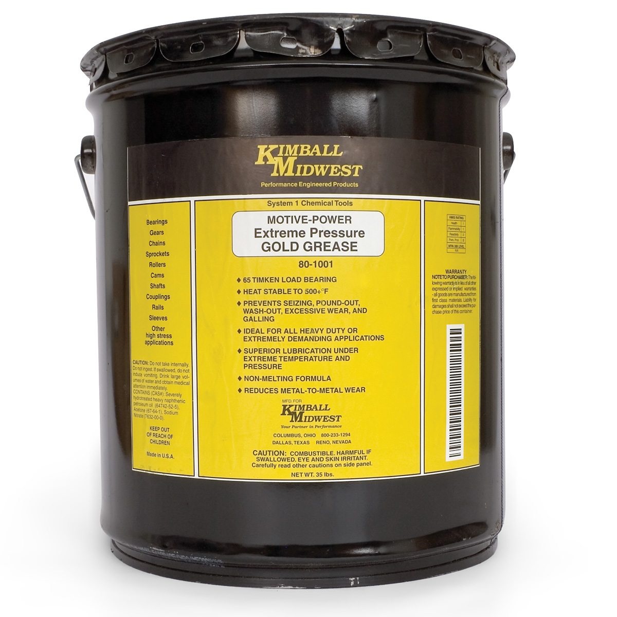 Motive-Power Extreme Pressure Gold Grease - 35 lb Bucket - Kimball Midwest