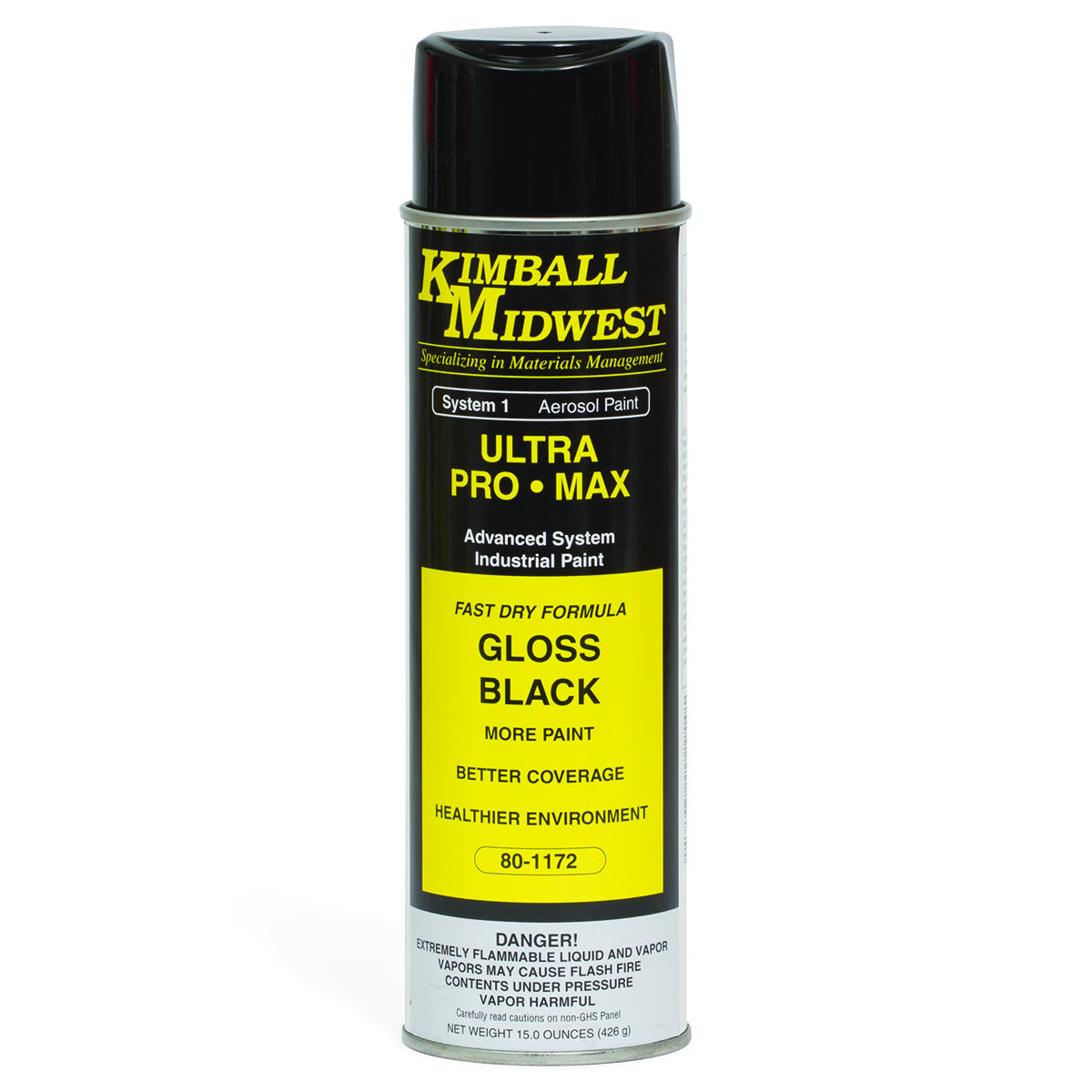 Gloss Black Ultra Pro•Max Fast-Dry Industrial Spray Paint - 20 oz. Can ...