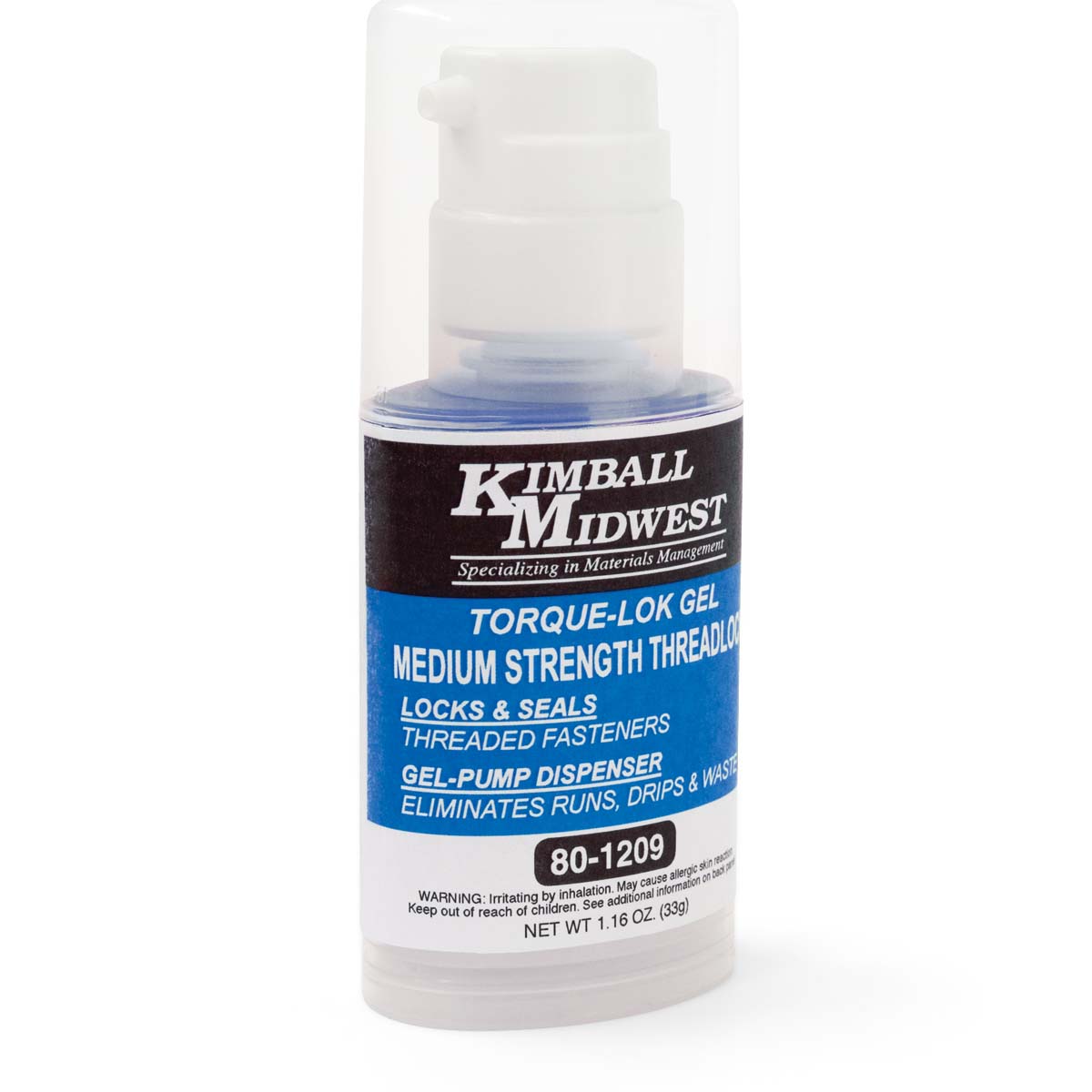 Torque-Lok™ Medium Strength Blue Formula Gel Threadlocker - Kimball Midwest