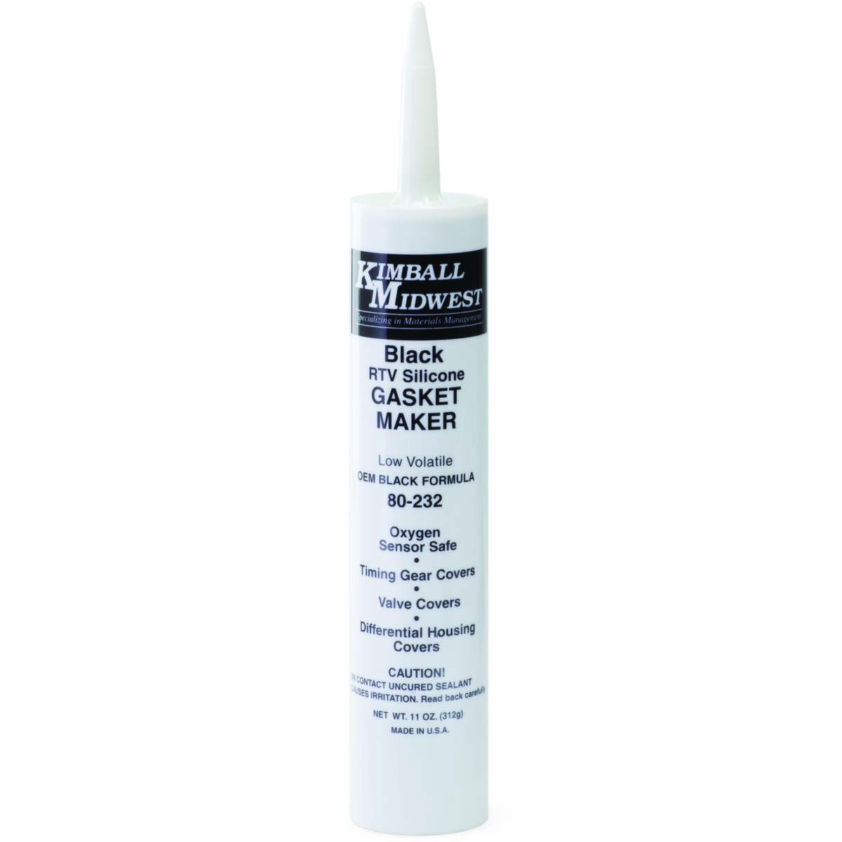 Black RTV Silicone Low Volatile Gasket Maker - 11 oz. Tube - Kimball ...