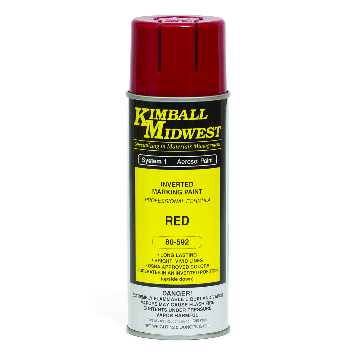 Red Inverted Marking System Water-Based Paint - 16 oz. Can - Kimball ...