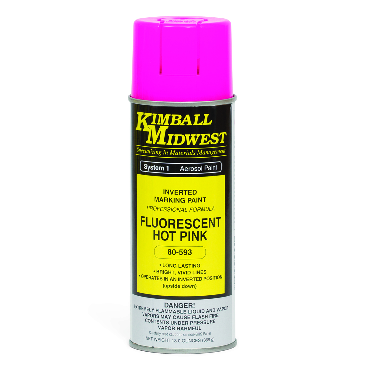 Fluorescent Pink Inverted Marking System Water-Based Paint - 16 oz. Can ...