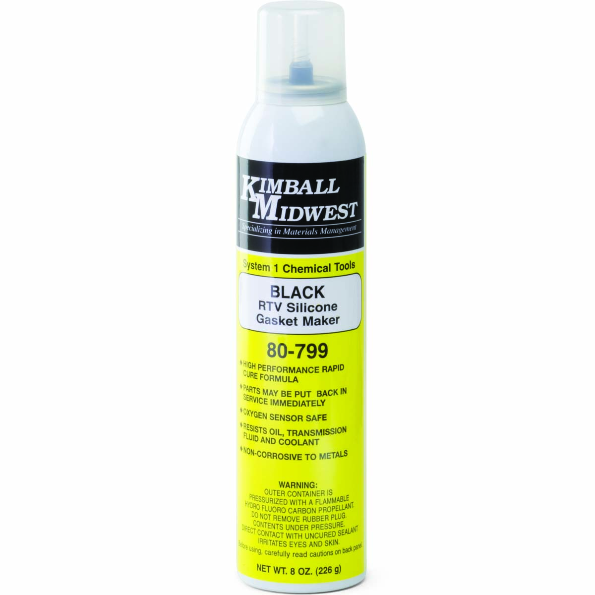 Black RTV Silicone Gasket Maker & Sealant - 8 oz. Can - Kimball Midwest