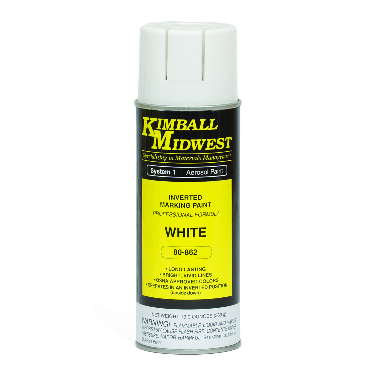 White Inverted Marking System Water-Based Paint - 16 oz. Can - Kimball ...