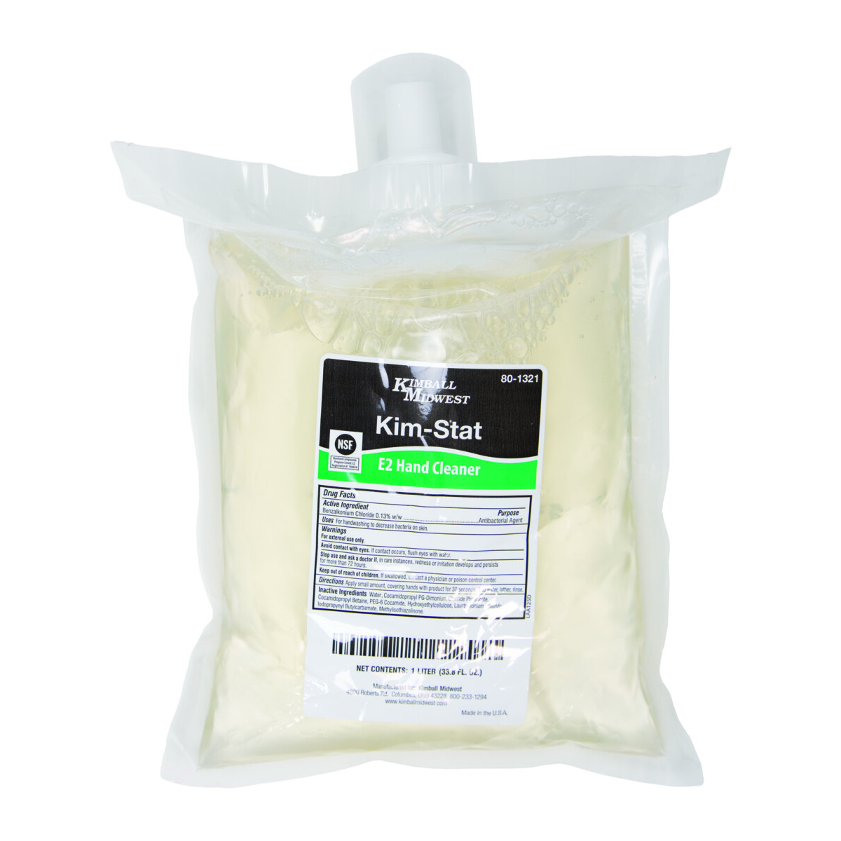 Kim-Stat™ E2 Sanitizing Hand Cleaner - 1000 mL Bag - Kimball Midwest