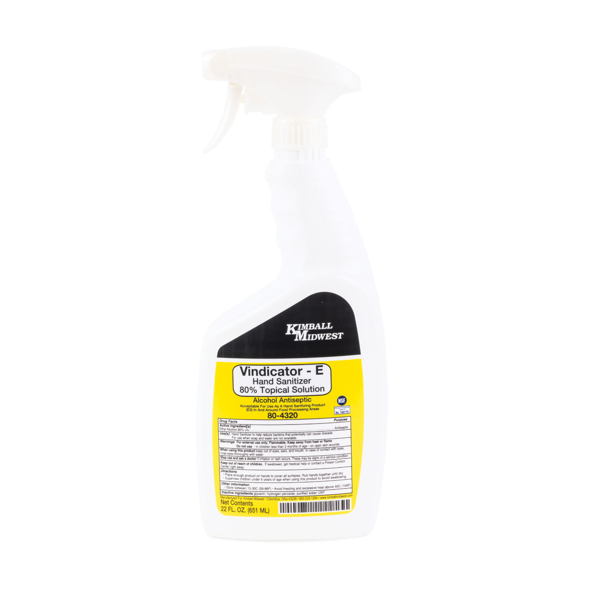 NSF Registered Vindicator-E Hand Sanitizer Spray - 22 oz. Spray Bottle ...
