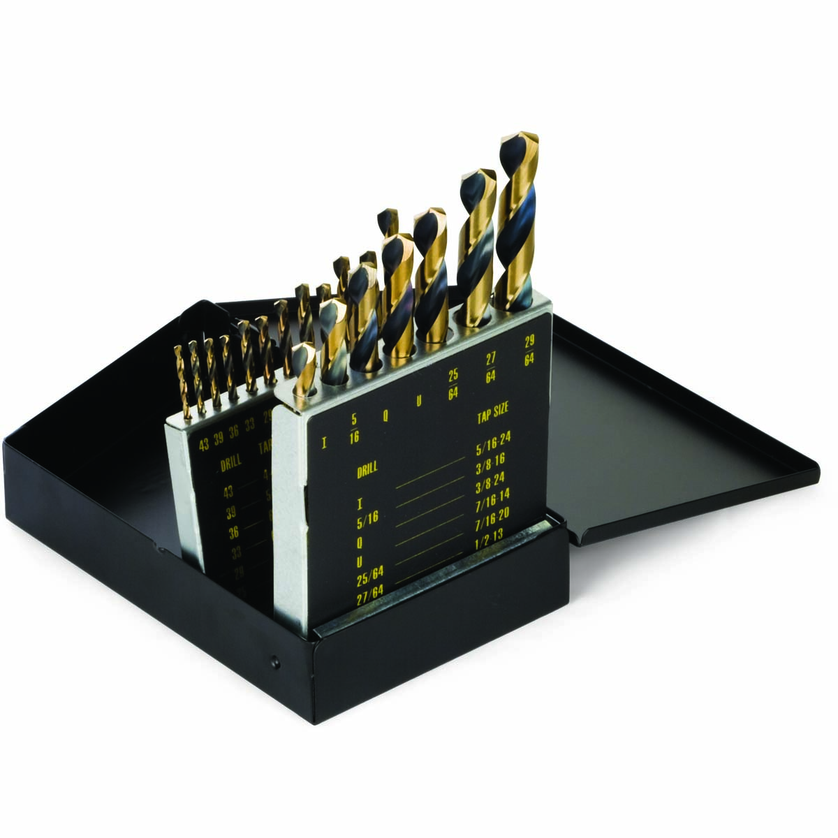 19 Piece Super Primalloy® Drill Set For Taps #4-40 - 1/2"-20 (#43 - 29/ ...