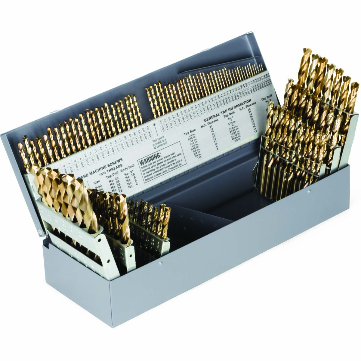 115 Piece Super Primalloy® Cobalt Drill Set (1/16" - 1/2", #1 - #60, A ...