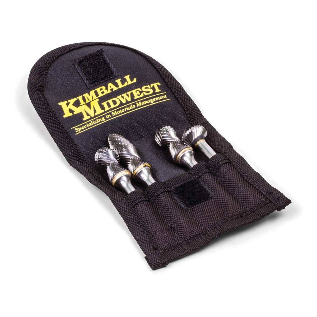 4 Piece 1/4" Tungsten Carbide Multi Bur Kit in Pouch Pack - Kimball Midwest