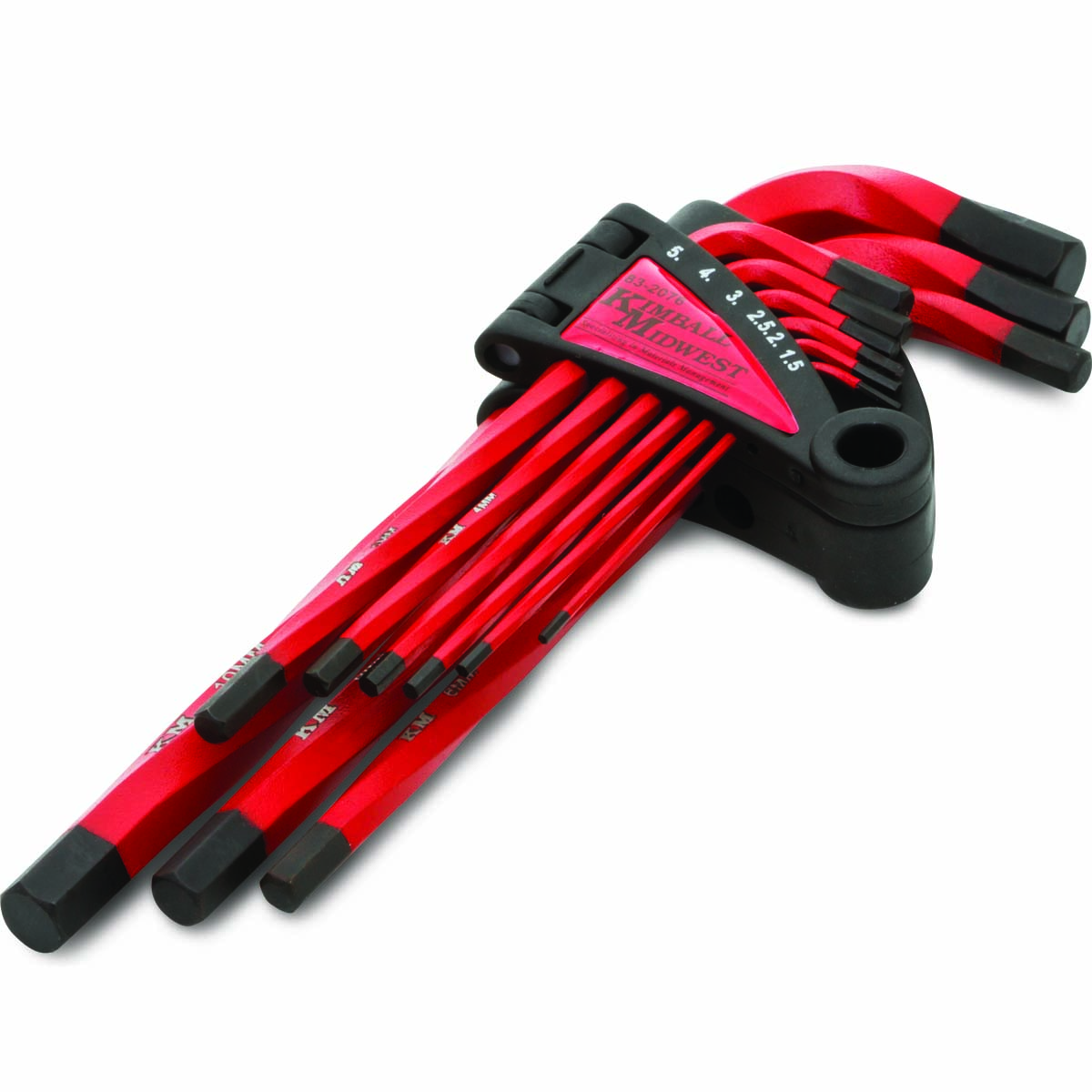 9 Key (M1.5 - M10) Metric Heavy-Duty Twisted Hex Key - Kimball Midwest