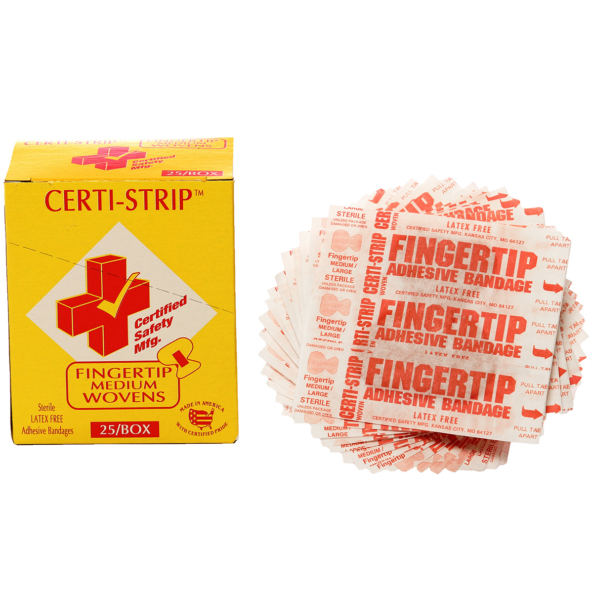 Certi-Strip Fingertip Woven Bandages - Kimball Midwest