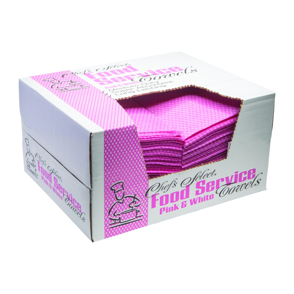 Pink Food Service Towels - 200 Pack - Kimball Midwest