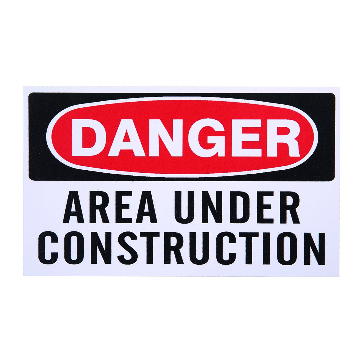 "Danger: Area Under Construction" Sign - 5 Pack - Kimball Midwest