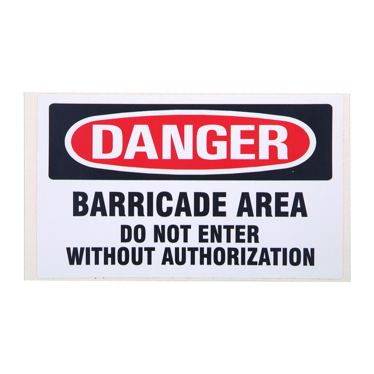 Danger: Barricade Area Sign - Kimball Midwest