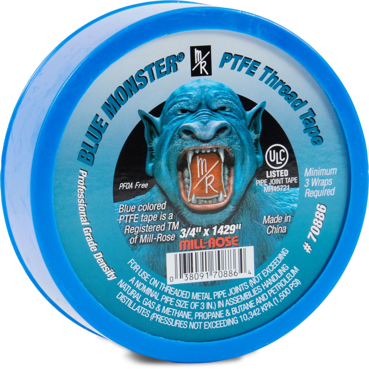3/4" x 1429" Blue Monster® PTFE Thread Tape - Kimball Midwest