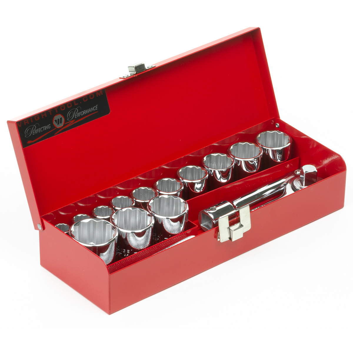 15 Piece (7/16" - 1-1/4") 1/2" Drive Standard 12 Point Socket Set ...