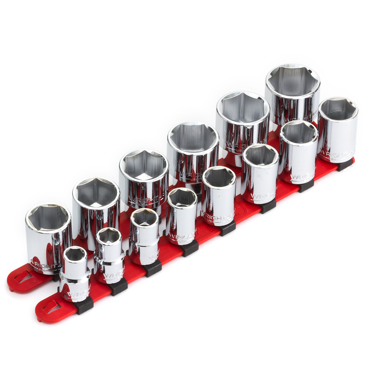 14 Piece (7/16" - 1-1/4") 1/2" Drive Standard 6 Point Socket Set ...